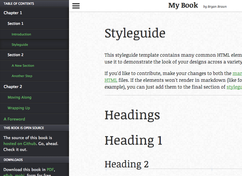 Publishing Books to Github pages with Bitbooks | Bryan Braun - Frontend Developer